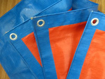 China blue orange pe ready made tarpaulin sheet for sale