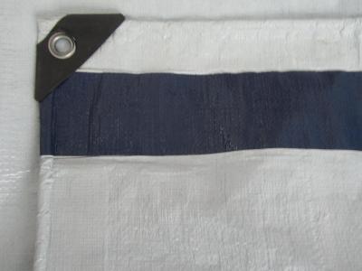 China UNHCR standard pe tarpaulin fabric 190gsm with bands for sale