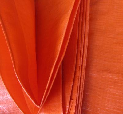 China Anti UV Double orange color&100% new material 140grams polyethylene tarps/tarpaulin fabric for sale
