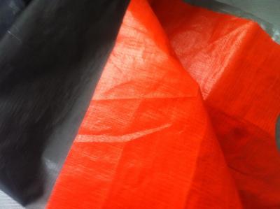 China 140gsm orange / gray color HDPE tarpaulin sheet for sale