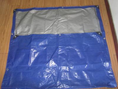 China blue / gray / 90gsm HDPE woven fabric with LDPE lamination waterproof tarpaulin for sale