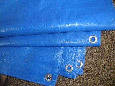 China 6X8M READY MADE TARPAULIN TRUCK COVER WITH EYELET AND ROPE REINFORCED for sale