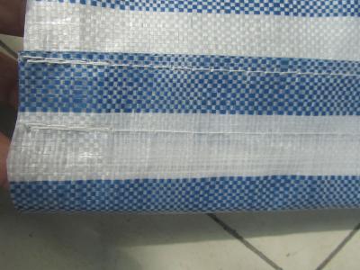 China blue white stripe polyethylene tarpaulin for sale