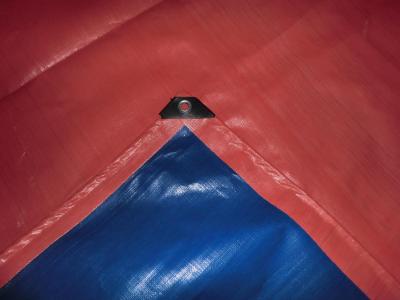 China 180gsm orange/blue color PE Tarpaulin, eyelets tarpaulin sheet, waterproof protective cove for sale