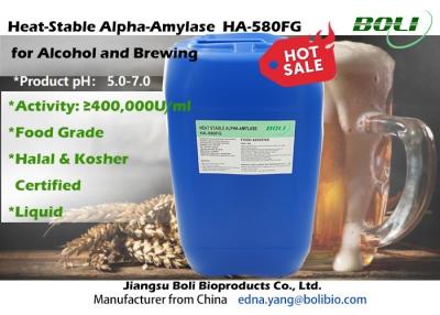 China Heat Stable Alpha Amylase HA-580FG High Concentration Food Grade for Alcohol Production 0.08-0.1 kg/tds for sale