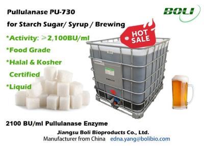 China PU-730 Pullulanase Enzyme For Starch Sugar Syrup Brewing 2100 BU/Ml for sale
