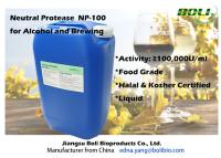 China Brewing Neutral Protease Enzyme NP-100 For Alcohol Liquid 100000 U/Ml for sale