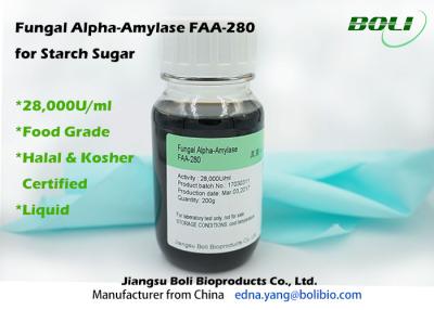 China Food Grade Fungal Alpha Amylase Enzyme Non-GMO 28000 U/ml for Starch Sugar Liquefaction Saccharification for sale
