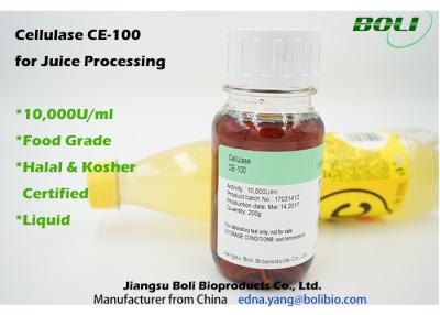 China Cellulase CE-100 Liquid Enzyme 10000 U/mL for Juice Processing 30-70°C for sale