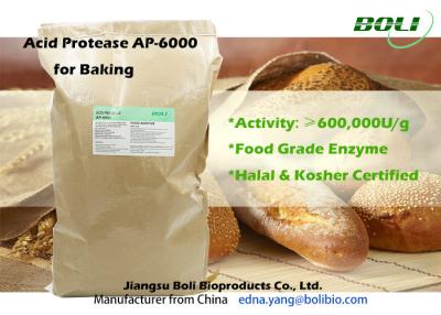 China Acid Protease Baking Enzymes High Concentration Stable activity 600000U / g for sale