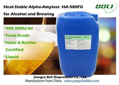 China Heat Stable Brewing Alpha Amylase HA 580FG 500000 U ml High Purity Food Grade Enzyme for sale