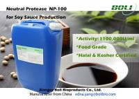 China Food Grade Neutral Protease 100000 U/ml Liquid for Soy Sauce Production 25kg Drum for sale