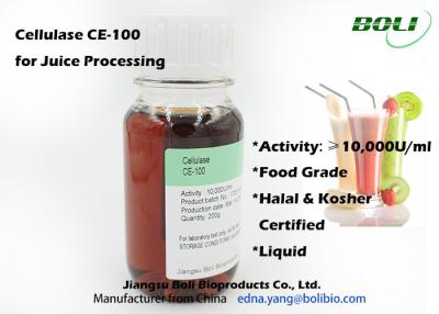 China Food Grade Cellulase CE-100 Liquid Enzyme 10000 U/ml for Juice Processing for sale