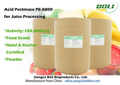 China Food Grade Acid Pectic Enzyme Powder Stable Activity For Juice Processing 50 000 U / g for sale