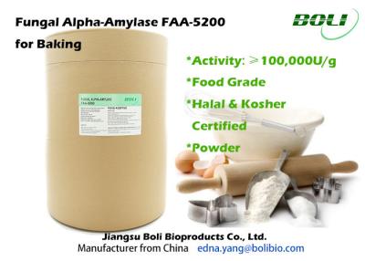 China Fungal Alpha-Amylase FAA-5200 100000 U/g Food Grade Baking Enzyme Yellow Powder for sale