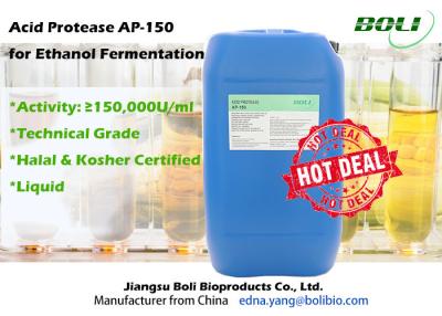 China 150000 U / ml Liquid Acid Protease Enzymes For Ethanol for sale