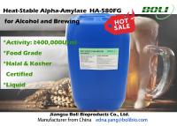 China High Concentration Heat Stable Alpha-Amylase HA-580FG 400000 U/ml for Alcohol Brewing for sale