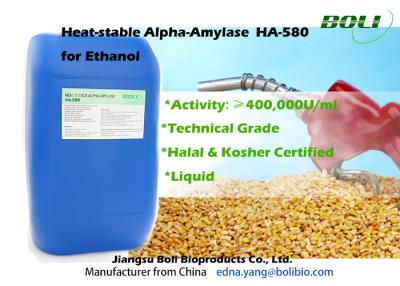 China High Purity Technical Grade Ethanol Enzyme , 400000 U/ml Liquefaction Enzyme for sale
