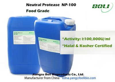 China Non-GMO Neutral Protease Liquid 100000 U/mL for Protein Hydrolysis for sale