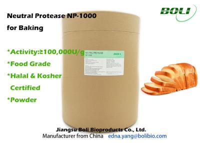China High Activity Enzymes In Baking Industry , Solid Powder Neutral Protease 8% Moisture for sale