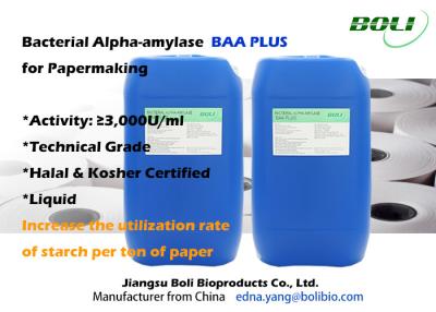 China Technical Grade Bacterial Alpha Amylase Enzymes In Paper Industry With HALAL Certificaate for sale