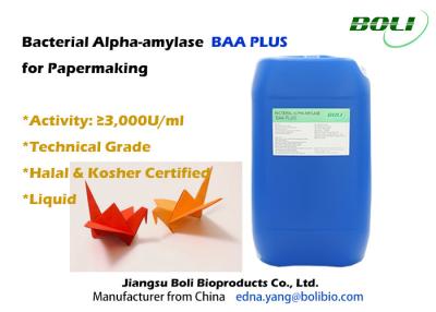 China Halal Certified Liquid Bacterial Alpha Amylase Widely In Papermaking for sale