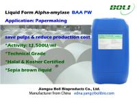 China Liquid Form Low - Temperature Alpha Amylase Enzyme PW Cost Saving For Papermaking for sale