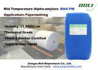 China Liquid Form Low - Temperature Alpha Amylase Enzyme PW Cost Saving For Papermaking for sale