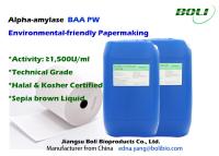 China Bacterial Alpha Amylase BAA PW Liquid for Papermaking Starch Modification 0.3-0.7kg per Ton for sale