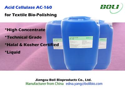 China Acid Cellulase AC-160 for Textile Bio Polishing Anti Pilling Enzyme pH 4.0-6.0 30-60°C for sale
