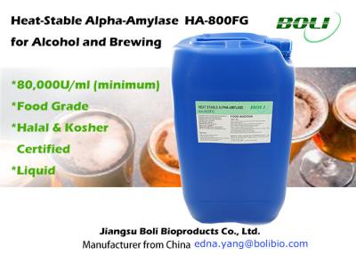 China Food Grade Liquid Alpha Amylase Enzyme 80000 U/ml for Brewing Liquefaction for sale