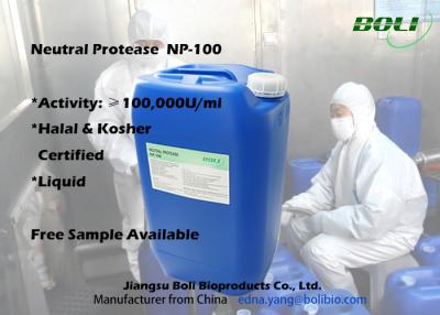 China Industrial Liquid Neutral Proteolytic Enzymes Protease NP-100 Enzymes for sale