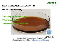 China Liquid Alpha Amylase 180000 U/ml for Textile Desizing Heat Resistant for sale