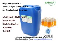 China Food Grade Alpha-Amylase HA-360FG 180000 U/ml for Alcohol Brewing pH 5.0-7.0 for sale