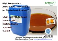 China Food Grade Alpha-Amylase HA-360FG 180000 U/ml for Alcohol Brewing pH 5.0-7.0 for sale