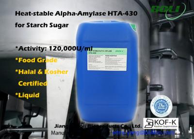 China Food Grade Alpha Amylase Enzyme 120000 U/ml for Starch Liquefaction 1.25 g/ml for sale