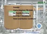 China Industrial Alpha Amylase Enzyme 20000 U/g for Cotton Silk Synthetic Fabrics Desizing for sale