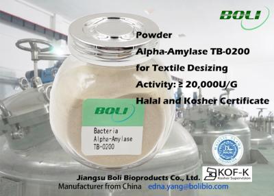 China Industrial Alpha Amylase Enzyme 20000 U/g for Cotton Silk Synthetic Fabrics Desizing for sale