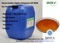 China High Activity Heat Stable Liquid Alpha Amylase HT-800 80000U/ml for Food Starch Liquifaction for sale