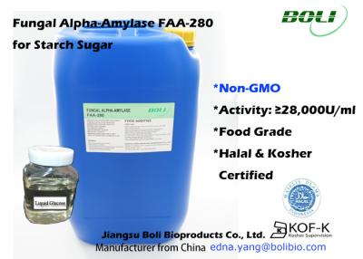 China Non GMO Fungal Alpha Amylase FAA-280 Liquid Food Enzyme for Starch Sugar Industry 50°C for sale