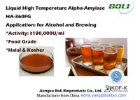 China Alpha Amylase Enzyme 180000 U/mL Liquid for Alcohol Production with Thermal Stability for sale