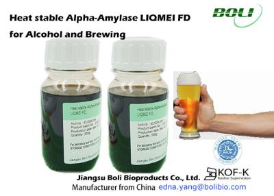 China Non GMO Liquid Alpha Amylase for Alcohol Brewing 85-110°C Heat Stable Enzyme for sale