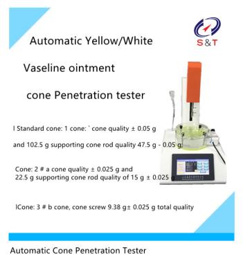 China Pharmaceutical Testing Instruments Automatic Vaseline Ointment Cone Penetration Tester for sale