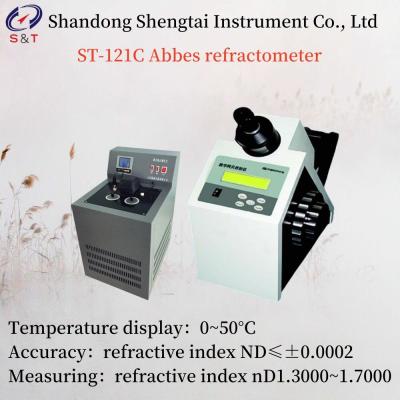 China Temp Display 0~50°C Abbes Refractometer Refractive Index Tester sugar detection for sale