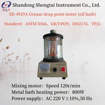 China Heating Power 800w Grease Drop Point Tester Oil Bath Mixing Motor Speed 120r/Min for sale