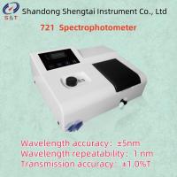 China Wavelength Accuracy ± 5nm Laboratory Grain And Oil 721 Spectrophotometer Bandwidth 5nm for sale