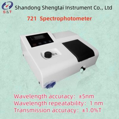 China Wavelength Accuracy ± 5nm Laboratory Grain And Oil 721 Spectrophotometer Bandwidth 5nm for sale