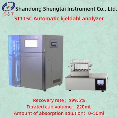 China RSD ≤1% Fully Automatic Kjeldahl Nitrogen Analyzer Repeatability ±0.5% Recovery Ratio ≥99.5% for sale