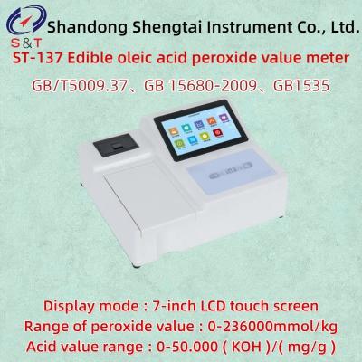 China 16G Storage Edible Oil Quality Analyzer GB/T5009.37 Acid Value Range 0-50.000 for sale