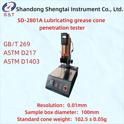 China Manual Grease Cone Penetration Tester ASTM D217 Time Error ＜± 0.1s Lift Stroke 0-70mm for sale